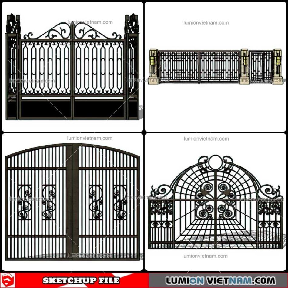 230301. Classic Gate Sketchup Models